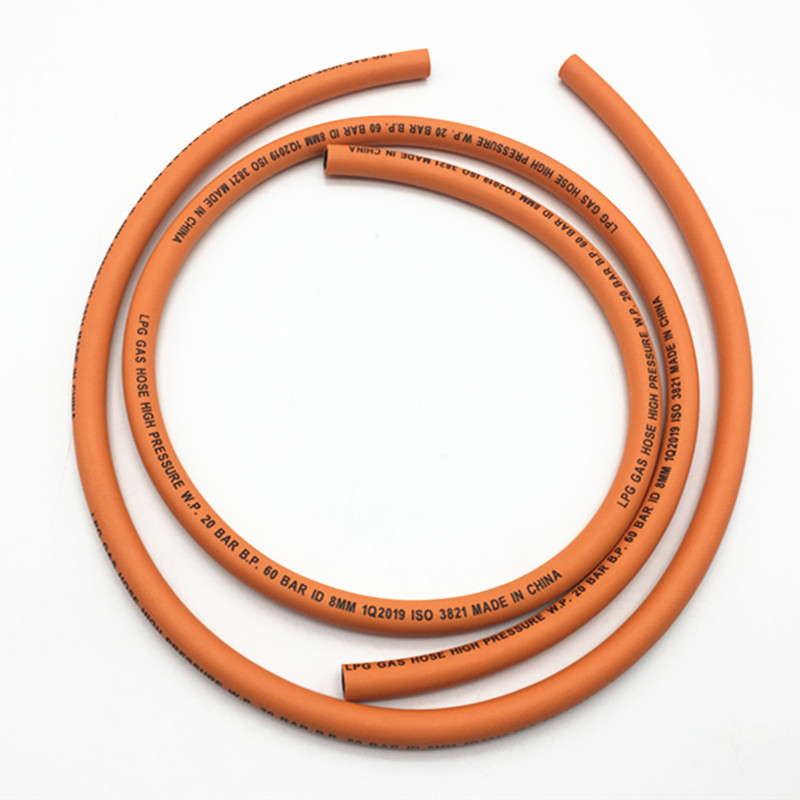 1/4 Inch Minyak Tahan Lpg Selang Gas / Orange Warna Selang Gas Argon